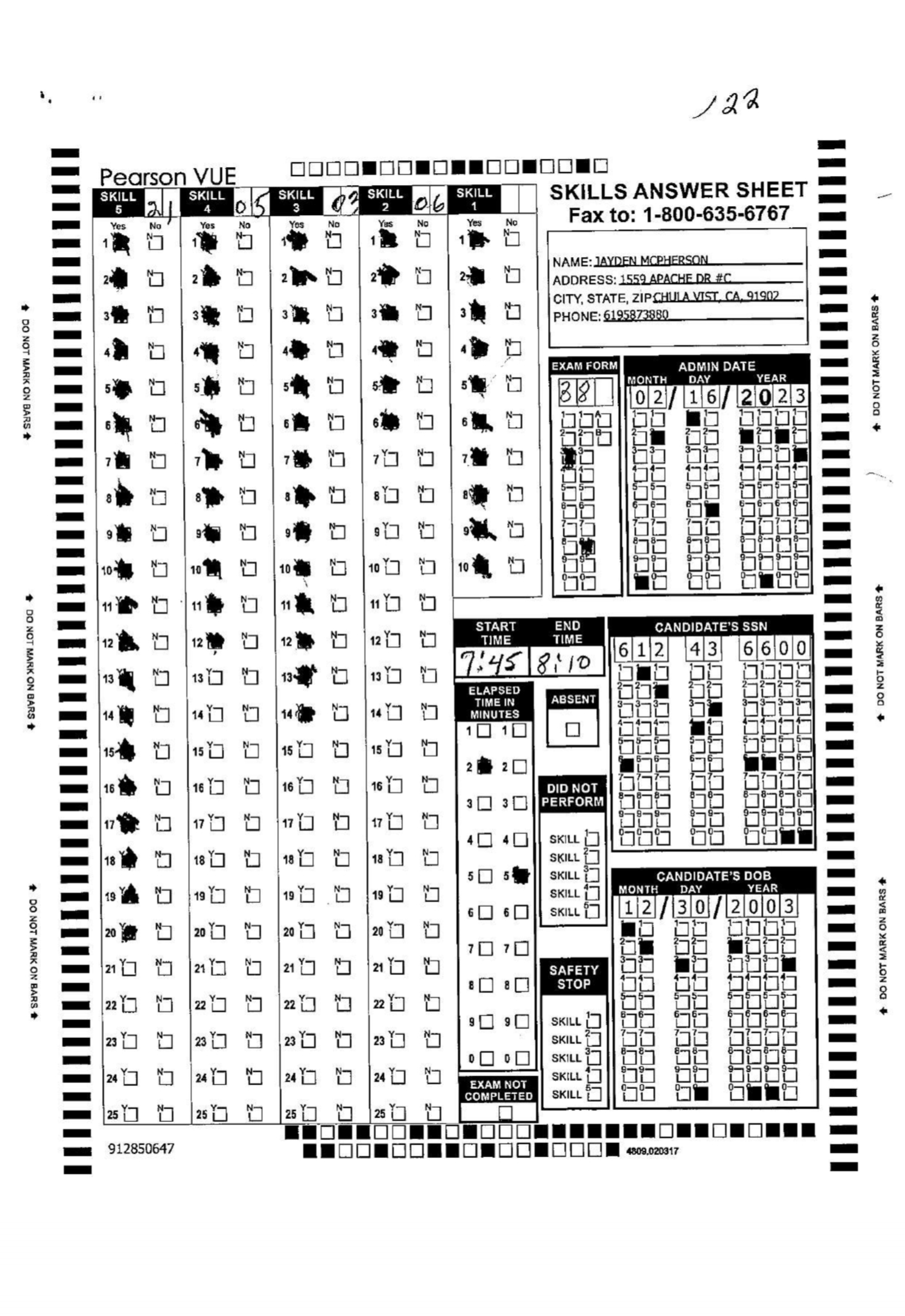 OMR_SHEET4 Object Detection Dataset by Examroomai