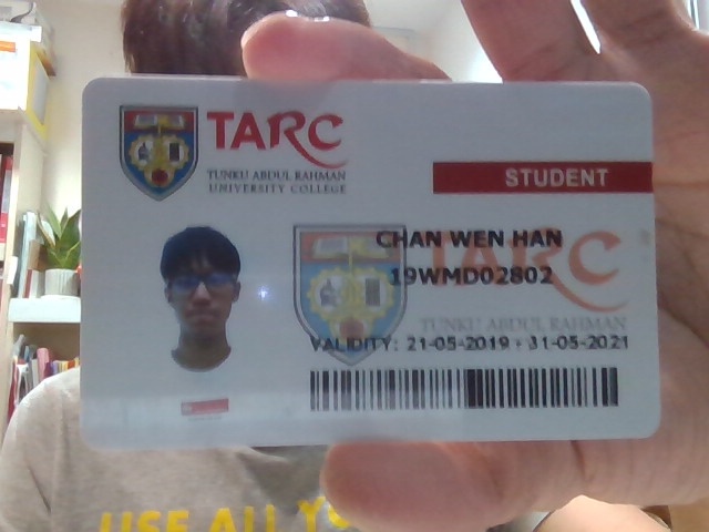 validate student card Computer Vision Dataset by Final Year Project